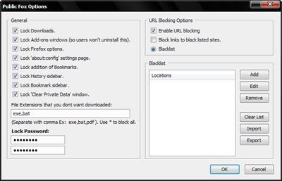 Public Fox – User access control in Firefox